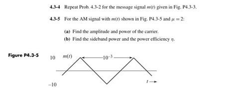 Solved 43 1 Sketch The Am Signal Bmt Cosωct For The