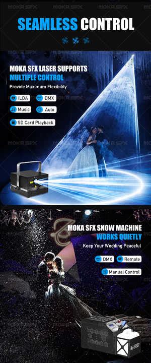 Moka Sfx 2w 3w 6w 10w Led Rgb 애니메이션 웨딩 레이저 라이트 쇼 스노우 머신 웨딩 프로젝터와 빔 무대 Dj 레이저 조명
