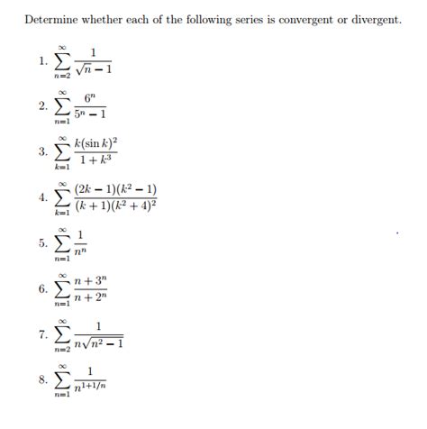 Solved Determine whether each of the following series is | Chegg.com