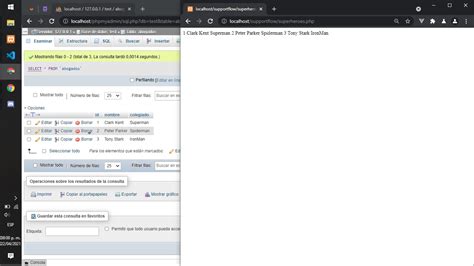 mysql como realizar una consulta y que me liste las filas de la