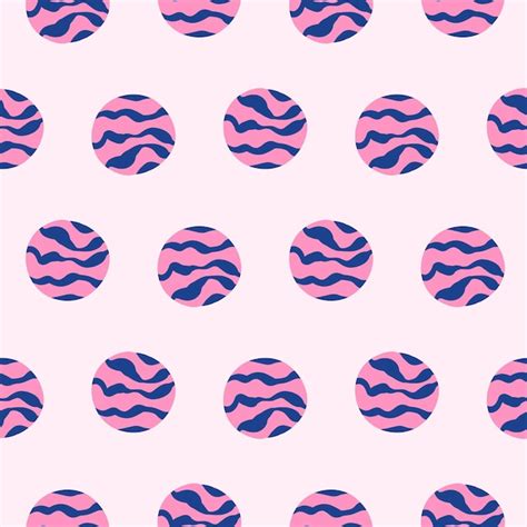 벡터 추상 원활한 패턴 종이 직물 벽지를 포장하는 인쇄 섬유 패턴에 여러 가지 빛깔의 원과 공 프리미엄 벡터