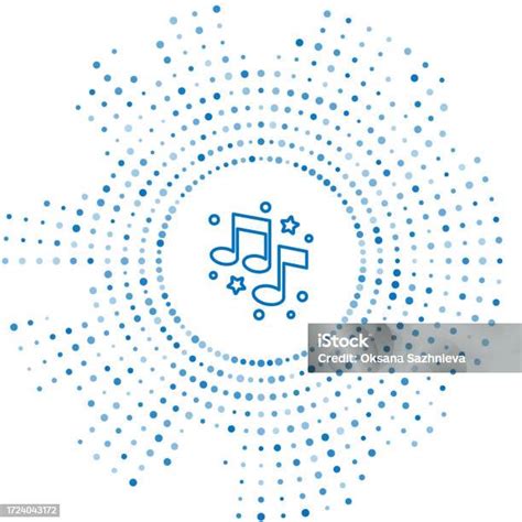 파란색 라인 음악 노트 흰색 배경에 격리 톤 아이콘 추상 원 임의점 벡터 디자인에 대한 스톡 벡터 아트 및 기타 이미지 디자인 시트 침구 0명 Istock