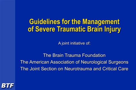 Severe TBI Management Guidelines Presentation