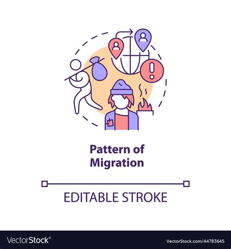 Pattern Of Migration Concept Icon Royalty Free Vector Image