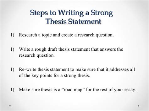 How to Write a Thesis Statement: Examples & Rules - Steps to writing a thesis statement ...