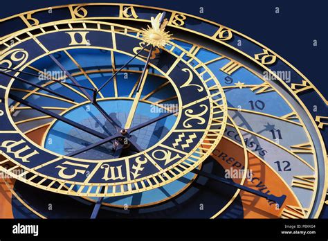 Ancient Astronomical Clock Tower With Signs Of The Zodiac And The