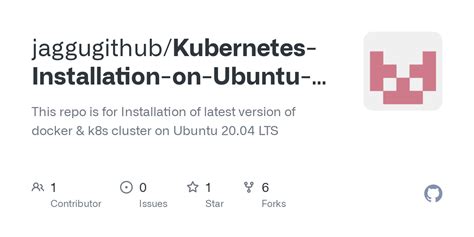 GitHub Jaggugithub Kubernetes Installation On Ubuntu LTS This Repo Is For Installation