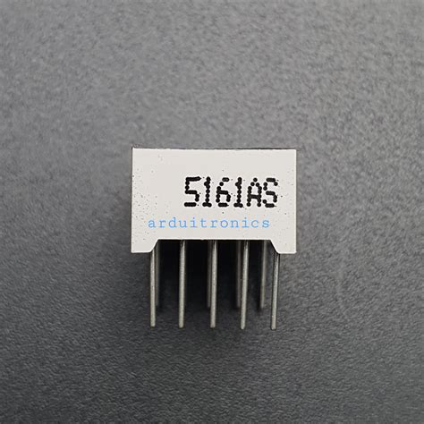 0 56 Inch Seven Segment 1 Digit Red Common Cathode 12 7 X 19 1 X 8 1mm 5161ah 5161as