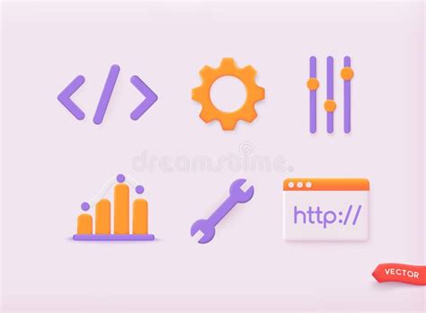 Vector Icon Set Of Web Tool Web Browser Internet Communication