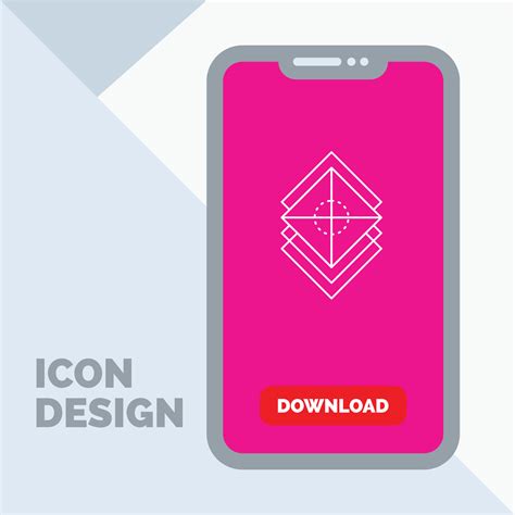 Arrange Design Layers Stack Layer Line Icon In Mobile For Download