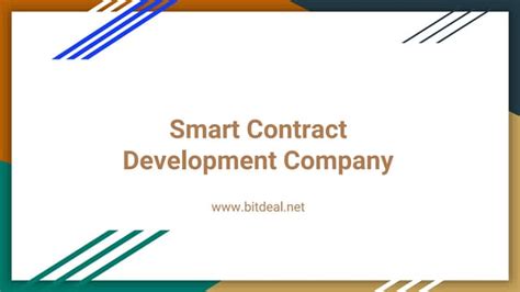 Smart Contract Development Company Ppt