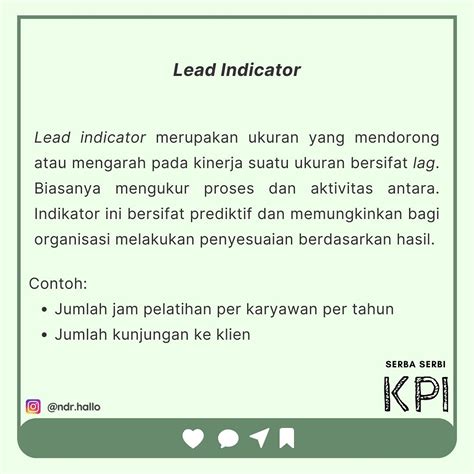 Ndr Apa Itu Lead Indicator Indikator Kinerja Utama