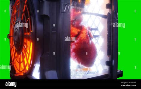 Growing A Heart In A Futuristic Capsule Genetic Engineering Concept