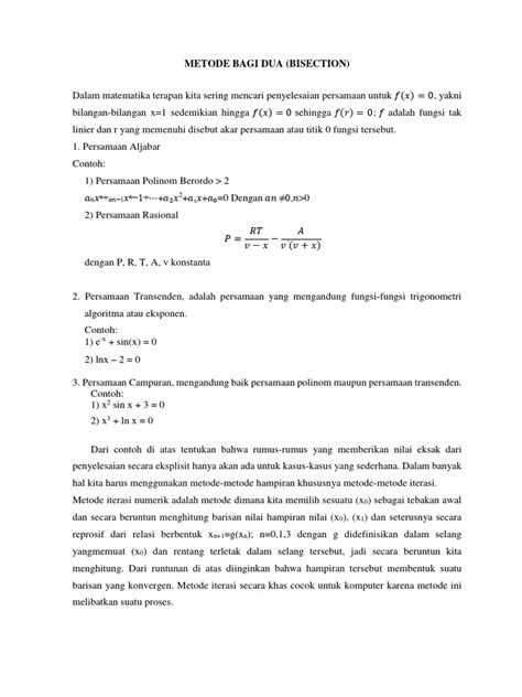 Metode Bisection Pdf