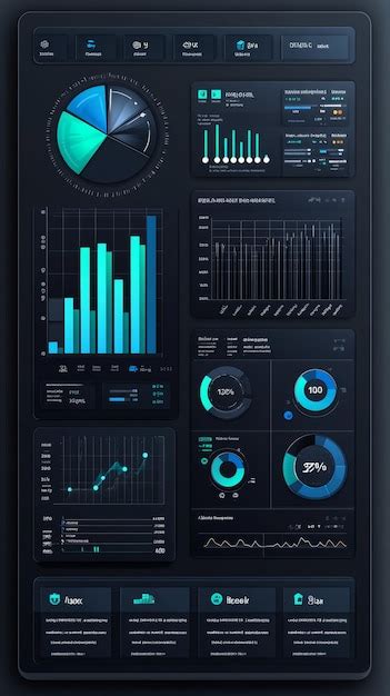 Simple Flat Vector Screen With Bar Graph And Pie Chart Premium AI Generated Image