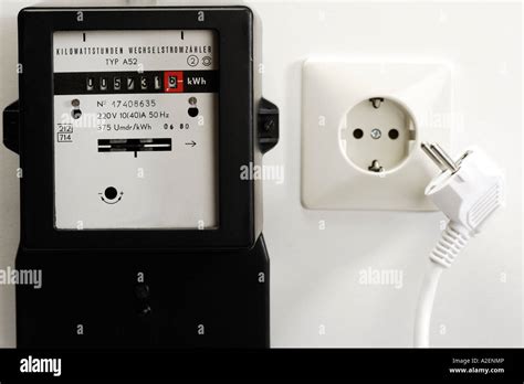 Electricity Meter Socket And Plug Stock Photo Alamy