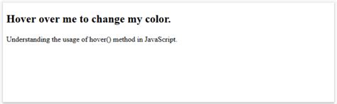 Jquery Hover Method Studyopedia