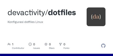 GitHub Devactivity Dotfiles Konfigurasi Dotfiles Linux