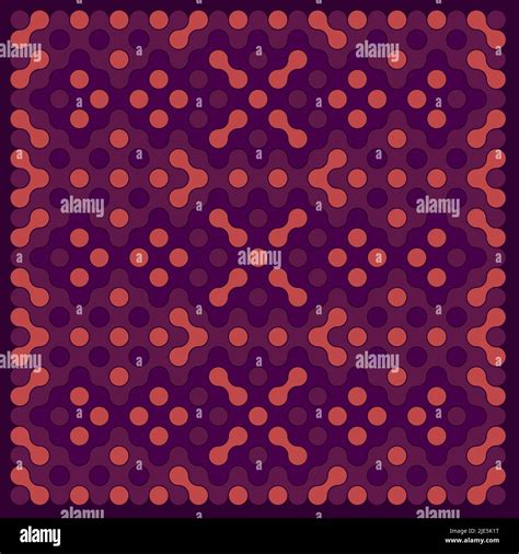 Random Color Rounded Truchet Tiling Illustration Stock Vector Image