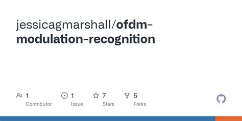 GitHub Jessicagmarshall Ofdm Modulation Recognition