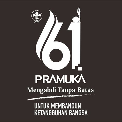 Logo Hari Pramuka Ke 61 Tahun 2022 Special Vector
