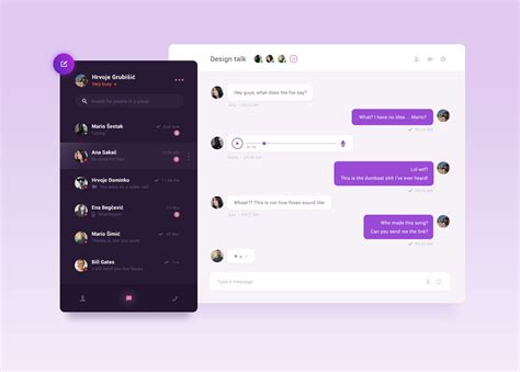 Dribbble Chat Ux Ui App Challenge Typography User Full Screen By