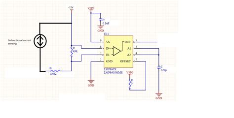 Lmp8603 Bidirectional Current Sensing Using Offset Amplifiers Forum Amplifiers Ti E2e