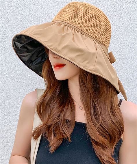 랄라닷 여성 썬캡 자외선차단모자 썬바이저 선캡 라피아 밀짚 챙모자 에이블리