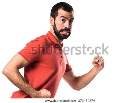 Handsome Man Running Fast Stock Photo 373434274 Shutterstock
