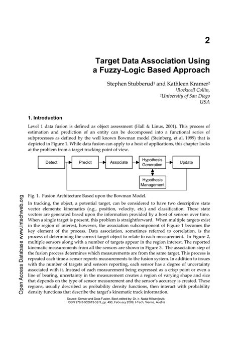 Pdf Target Data Association Using A Fuzzy Logic Based Approach