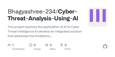Github Bhagyashree 234cyber Threat Analysis Using Ai This Project