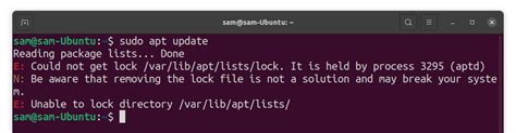 how to solve “could not open lock file var lib dpkg lock frontend” error