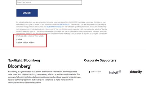 excess div tag on membership page · issue 207 · owasp