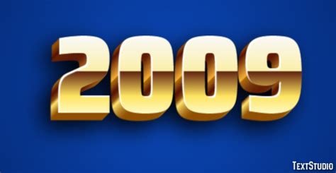 2009 Text Effect And Logo Design Number