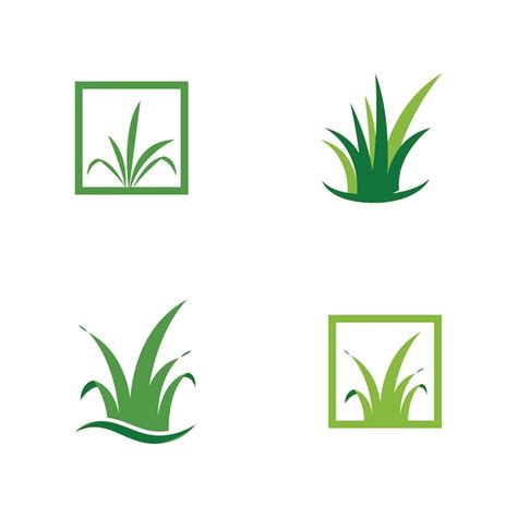 Premium Vector Natural Grass Logo Design Template