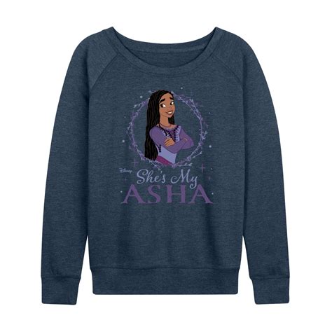 Disney Wish Shes My Asha Womens Lightweight French Terry Long