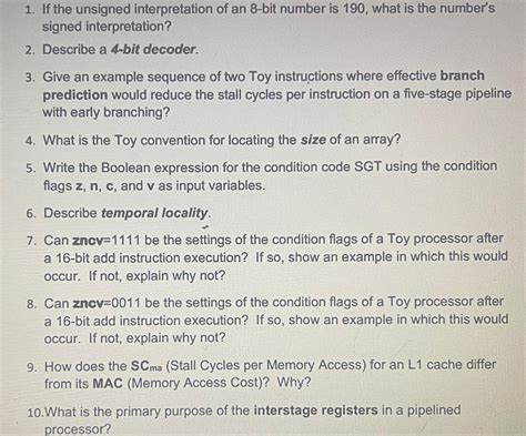 Solved If The Unsigned Interpretation Of An Bit Number Chegg