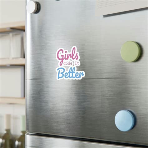 Sticker For Female Coder Sticker For Laptop Girls Code It Better