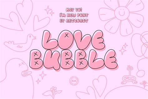 Sa Love Bubble Font Playful And Creative Typeface For Designs