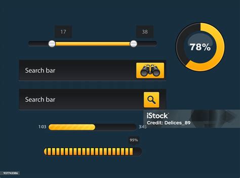 백분율로 진행률 표시줄의 집합입니다 로더 고 미리 원 Ui 표시기입니다 다운로드에 대한 스톡 벡터 아트 및 기타 이미지 다운로드 속도 싣기 Istock