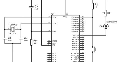 Led And Switch Interfacing With 8051 Electronicsguru