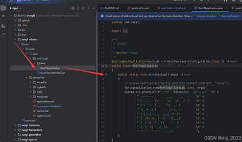 一步步完成spring boot项目搭建及运行（以若依为例） intellij idea clone 若依 csdn博客