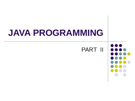 Ppt Java Programming Part Ii Constant Integer Constant Real Constant