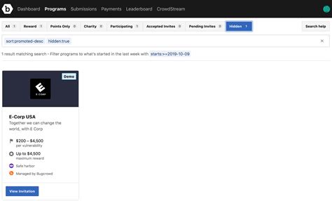 Rejecting An Invitation Or Hiding A Program Bugcrowd Docs