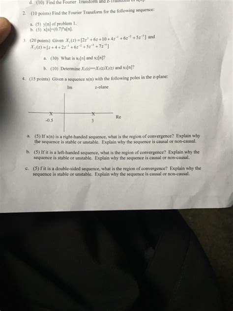 solved find the fourier transform and z find the fourier