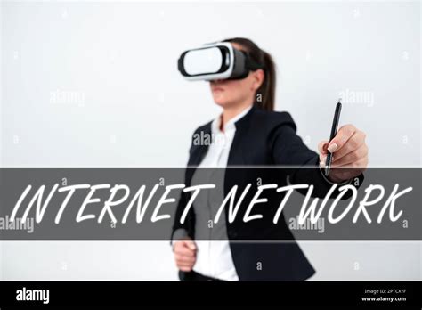 Sign Displaying Internet Network Word For Etermines How It Connects To