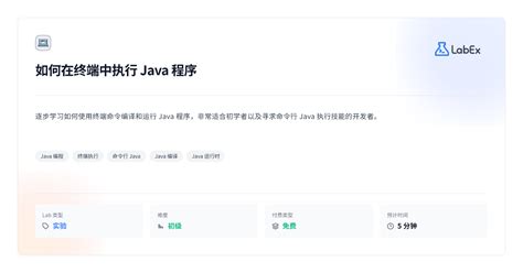 如何在终端中执行 Java 程序 Labex