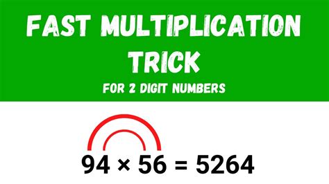 Fast Multiplication Trick For 2 Digit Numbers Youtube