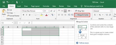 como mesclar ou desfazer a mesclagem de células no excel sem perder