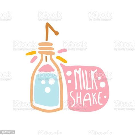 화려한 아이콘 탬 플 릿 밀크 쉐이크 레스토랑 바 카페 메뉴 달콤한가 게에 대 한 요소 손으로 그려진된 벡터 일러스트 레이 션 0명에 대한 스톡 벡터 아트 및 기타 이미지